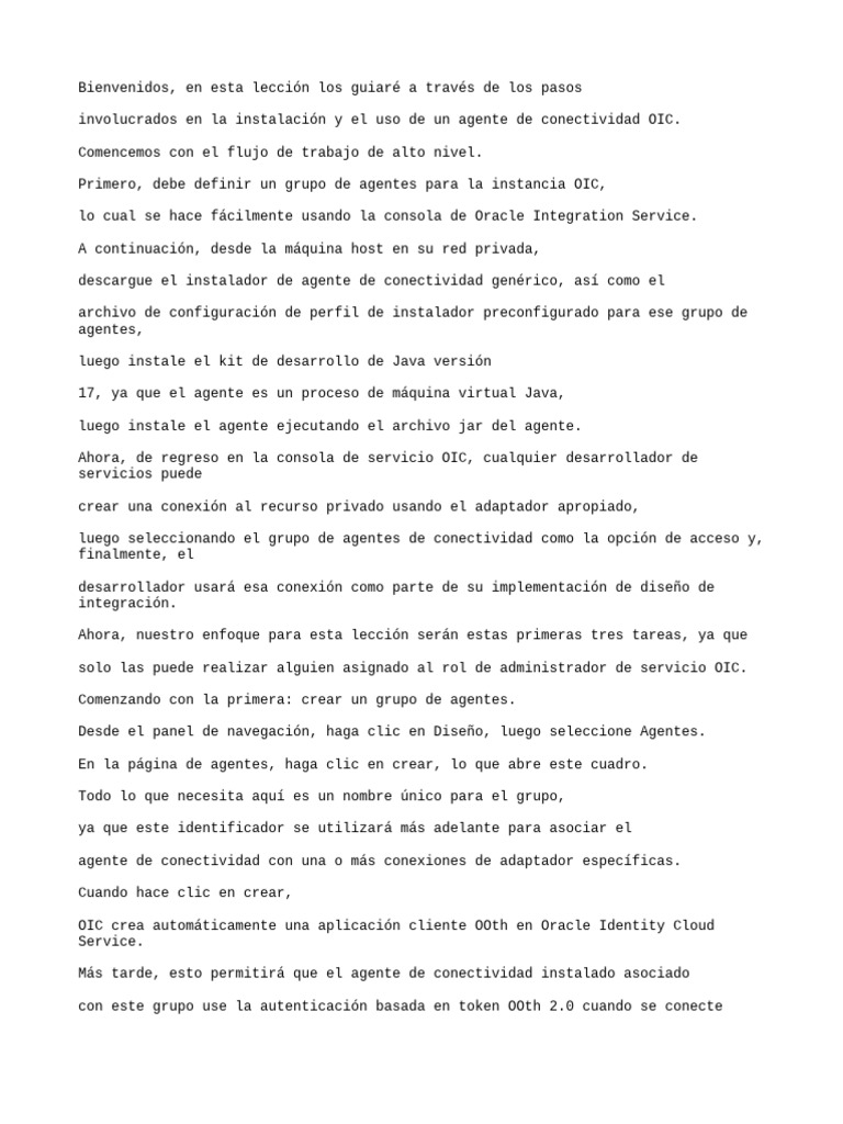 OIC Administrators Tasks - 03 Installing A Connectivity Agent | PDF ...