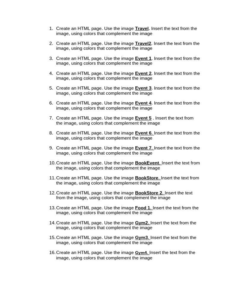 EXAM HTML 843i - Questions | PDF | Html | Web Development