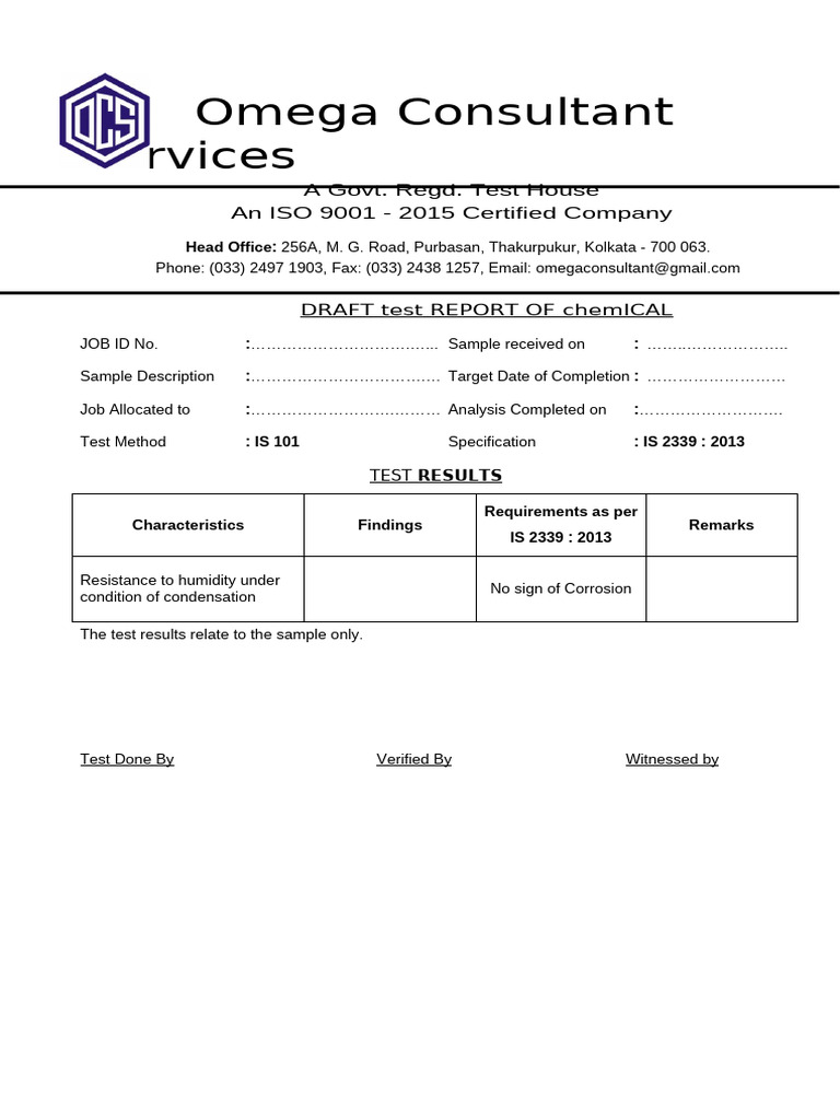 Aluminium Paint Test Report | PDF