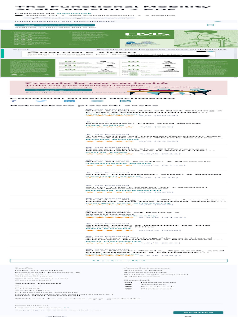 The Functional Mobility Scale Version 2 PDF PDF Wellness Medical | PDF