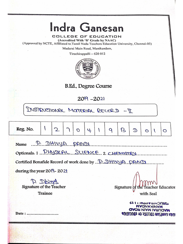 Instructional Material Record 2 | PDF