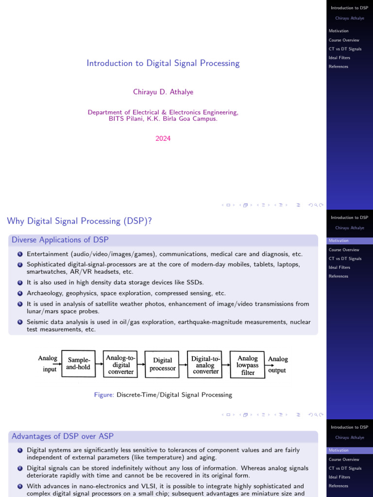 Introduction To DSP | PDF | Digital Signal Processing | Filter (Signal ...