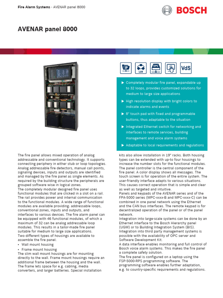 bosch_avenar_8000 | PDF | Security Alarm | Computer Network