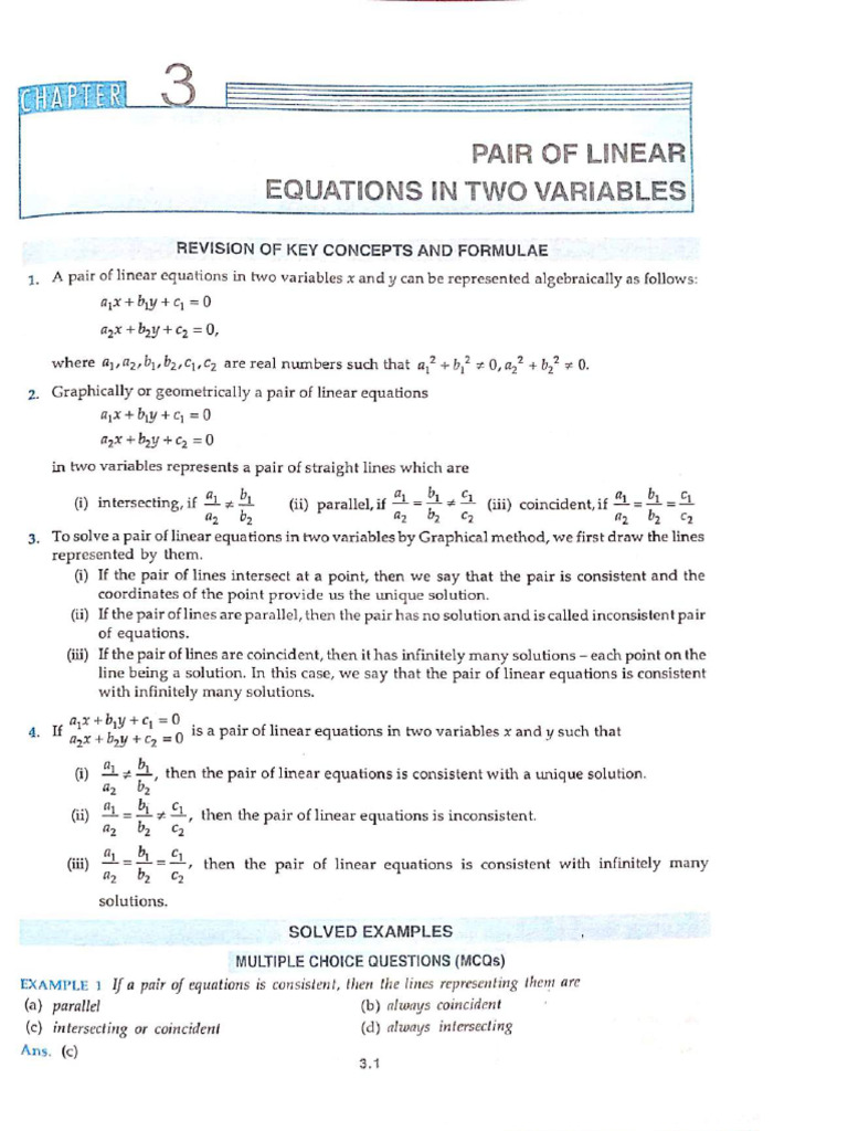 Lin - Equ. Maths10 | PDF