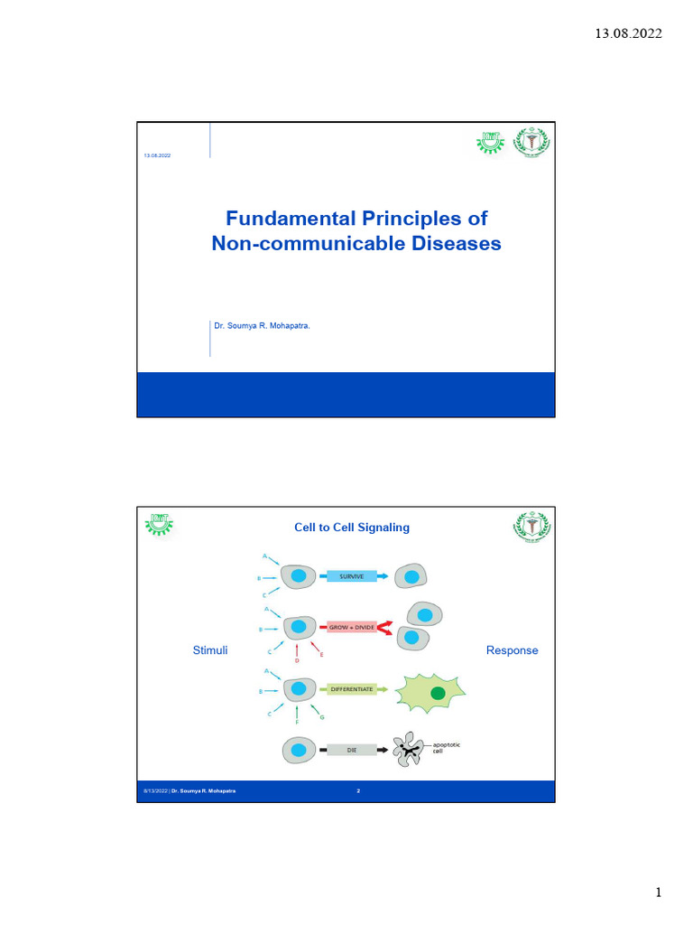 2 Unit 1 Fundamental Principles of Non - Communicable Diseases | PDF ...