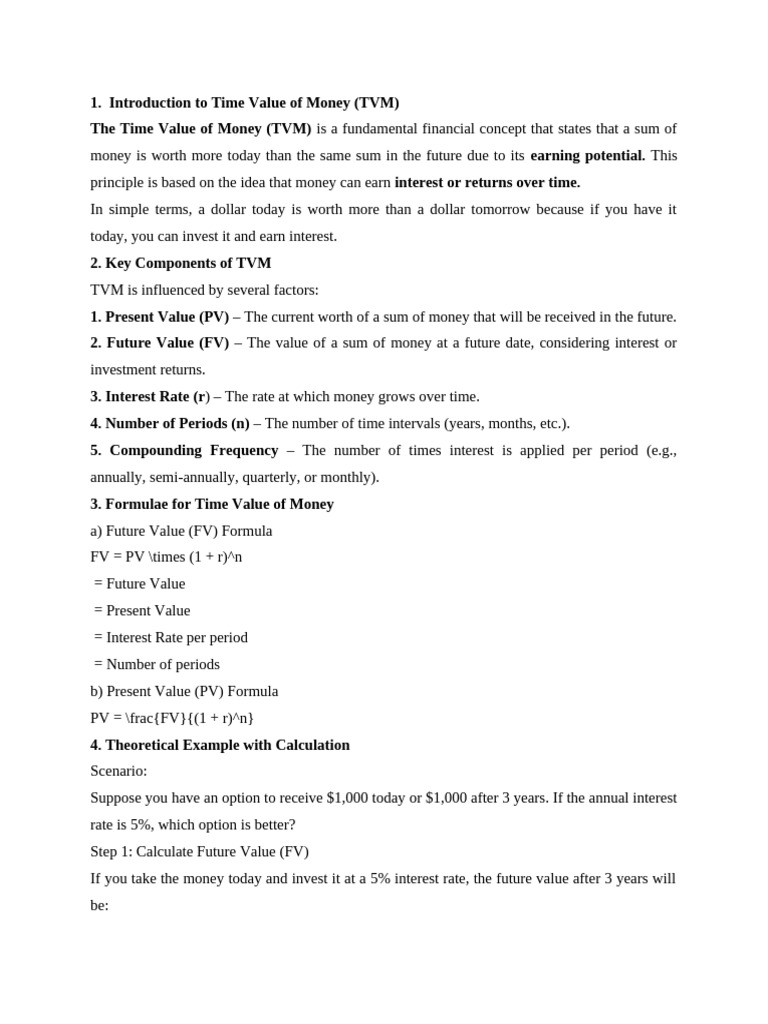 TVM | PDF | Time Value Of Money | Present Value