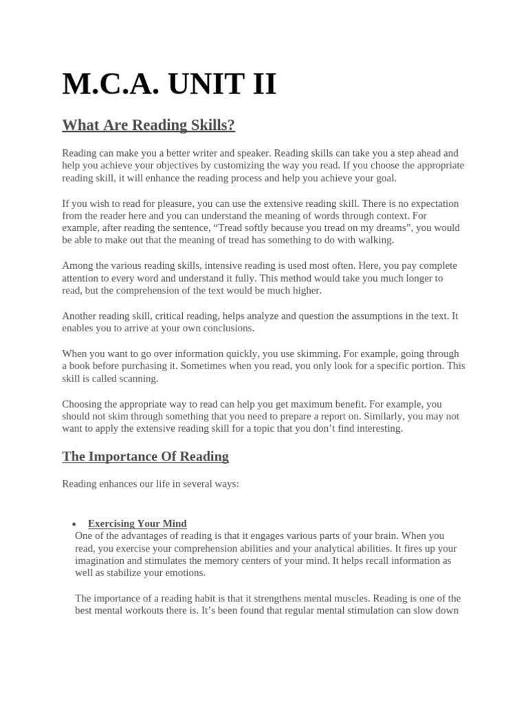 MCA UNIT II NOTES | PDF | Essays | Editing