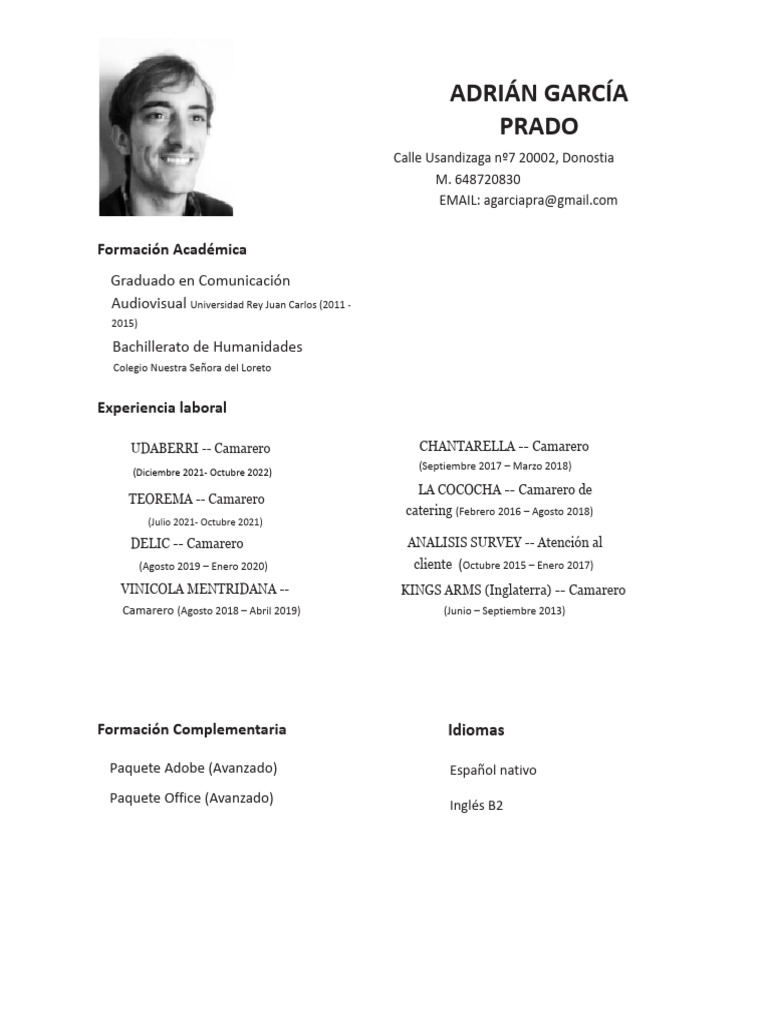 Adrián - García.Prado CV 2020 | PDF