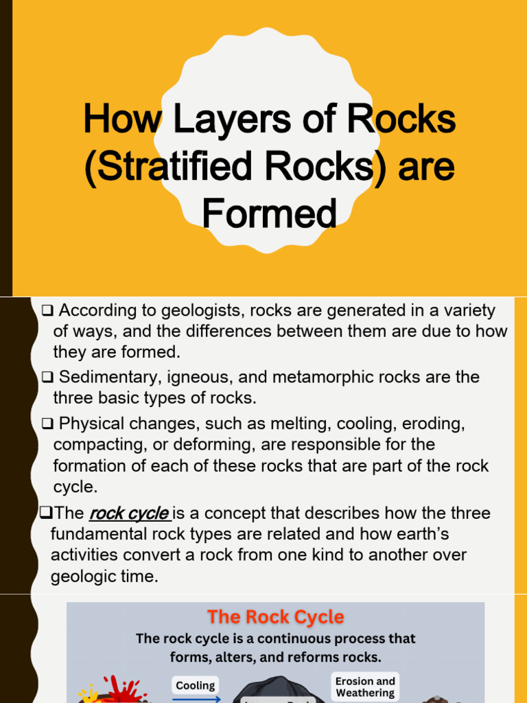 7 - stratified-rocks | PDF | Rock (Geology) | Sedimentary Rock
