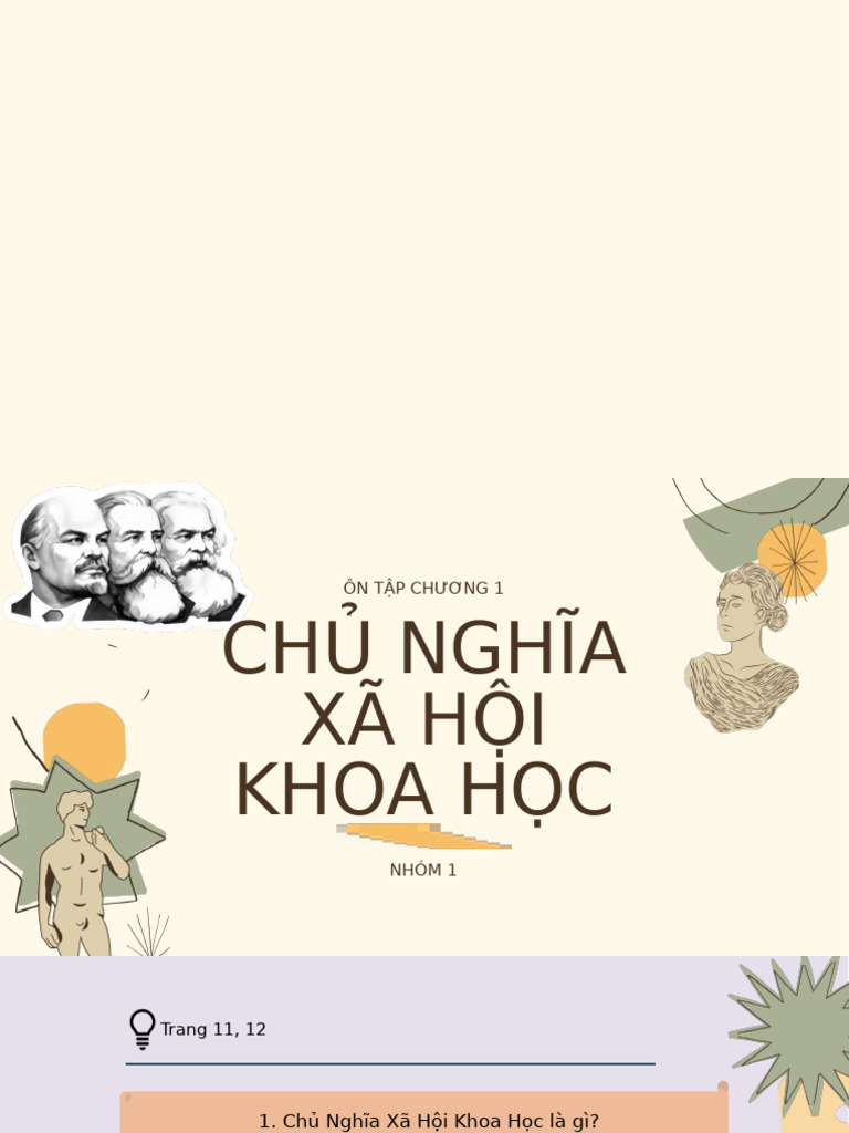 ÔN CNXHKH CHƯƠNG 1 mới | PDF