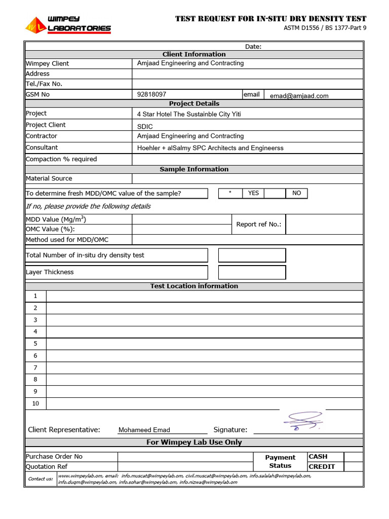 Form-WL - TR-01 Rev. 03 FDT | PDF