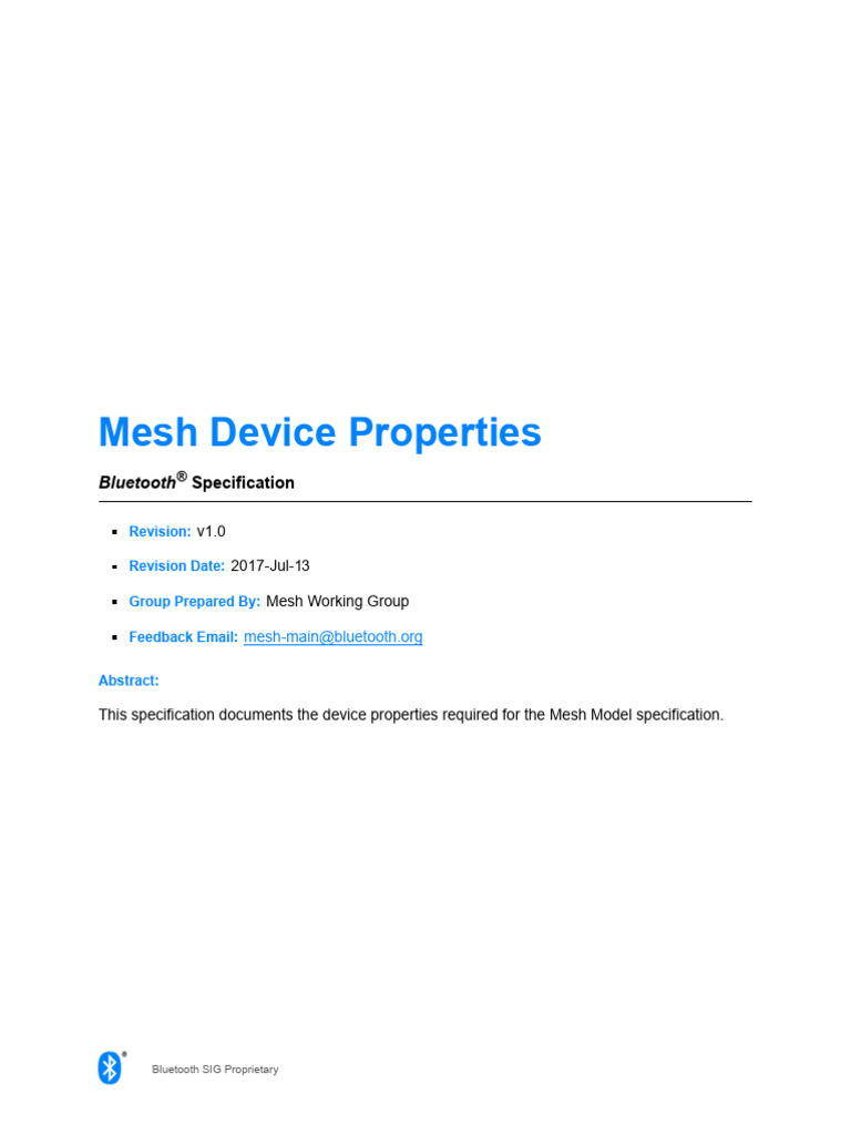 'Mesh_device_properties | PDF | Bluetooth