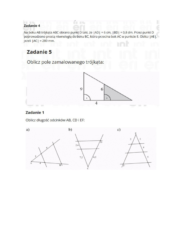 Twierdzenie Talesa | PDF