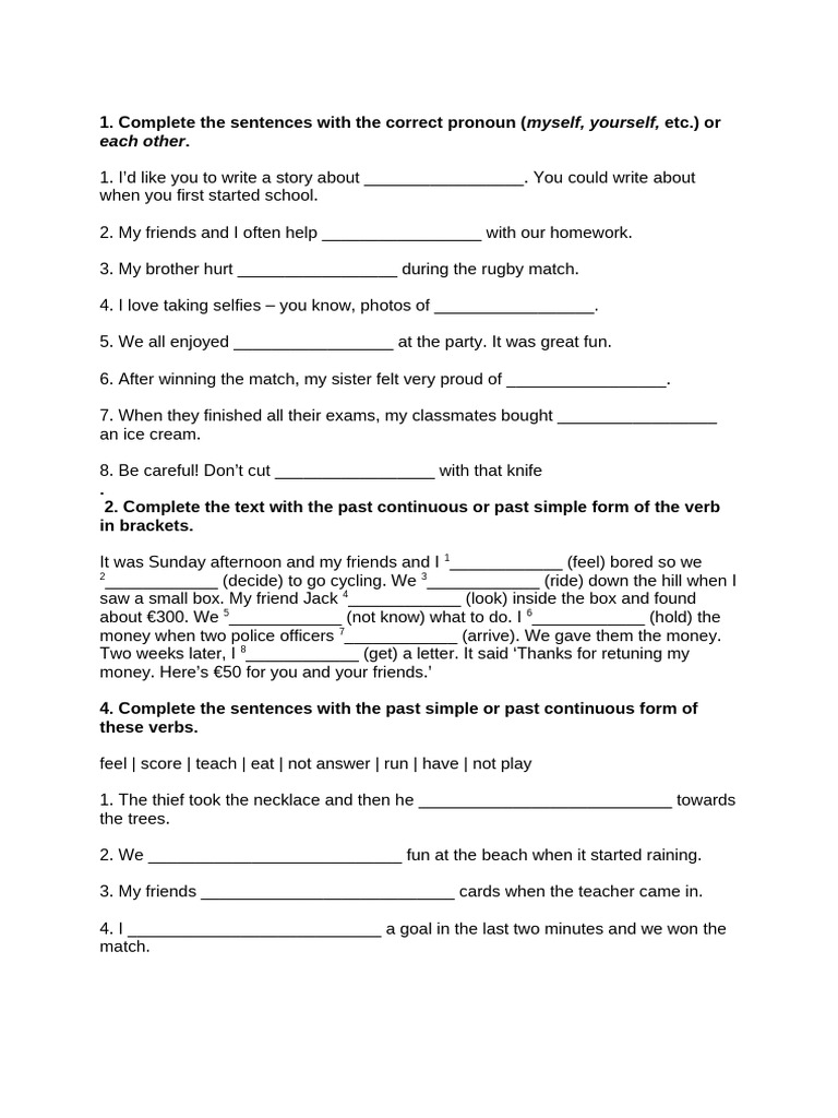 Past Simple Cont | PDF