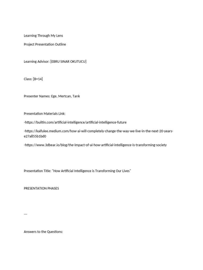 Hocaya Lap Final Sunum | PDF