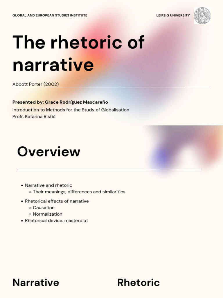 The Rhetoric of Narrative | PDF | Narrative | Rhetoric