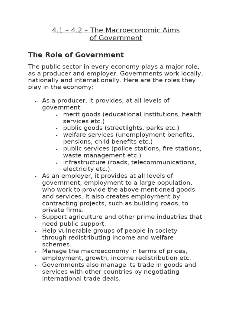 Unit 4 IGCSE Economics Notes | PDF | Inflation | Unemployment