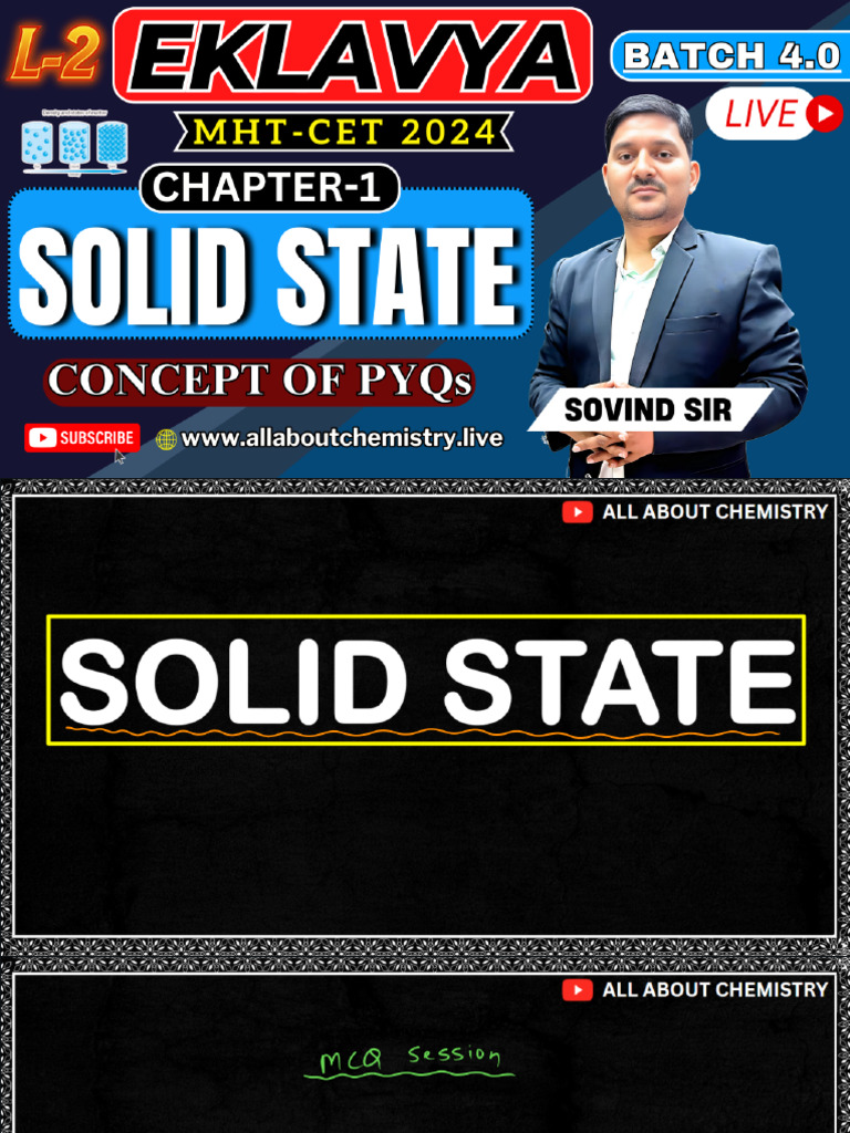 CHAPTER 1 - L-2 SOLID STATE | PDF