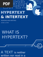 Rws 11 Stem - Hypertext and Intertext | PDF | Intertextuality | Human Communication