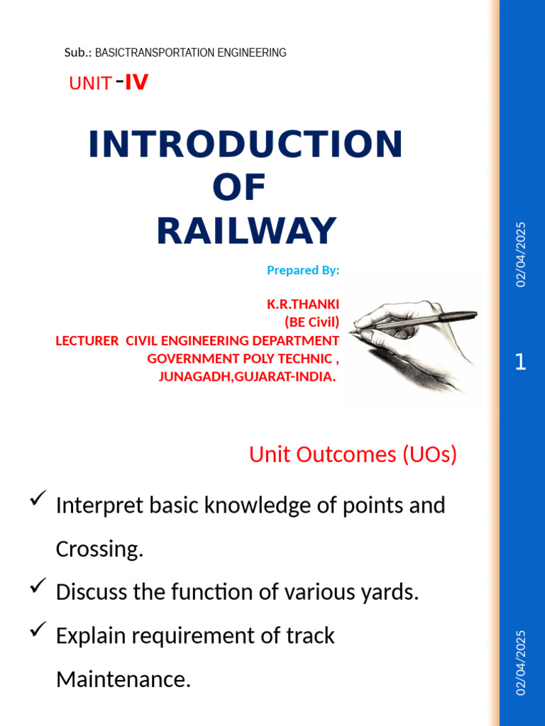 Introduction to Railway Engineering | PDF | Track Gauge | Transport ...