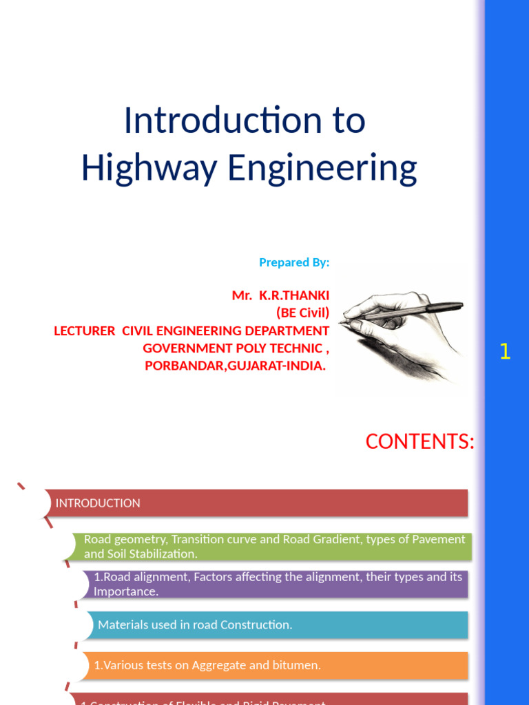 Introduction To Highway Engineering K R Thanki | PDF | Road | Road Transport