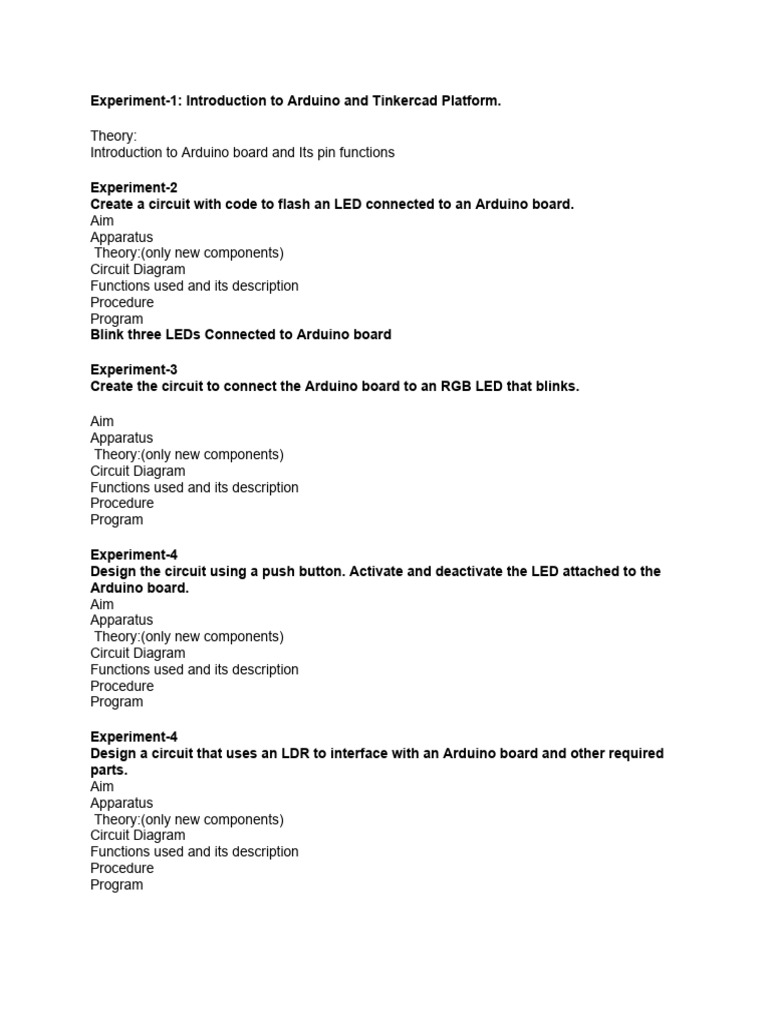 IOT Lab Manual | PDF
