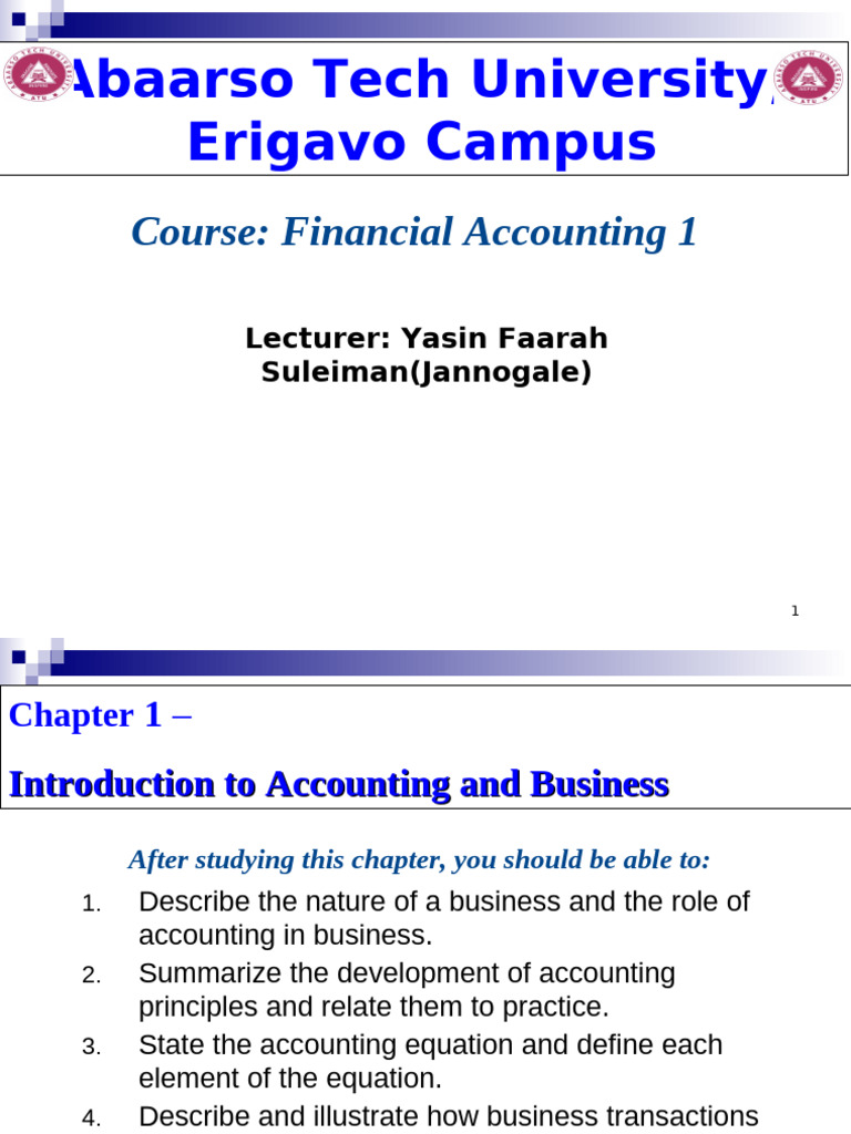 Chapter1 of Financial Accounting | PDF | Equity (Finance) | Balance Sheet
