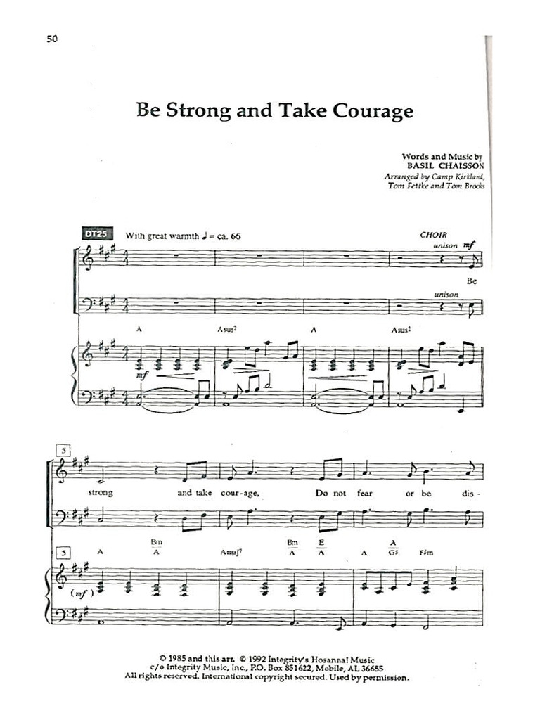 Be Strong and Take Courage | PDF