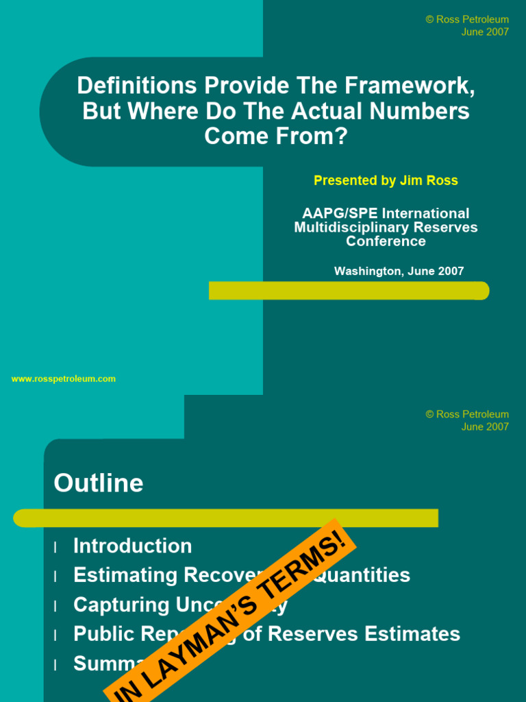 Layman Terms 06252007 | PDF | Petroleum Reservoir | Gases