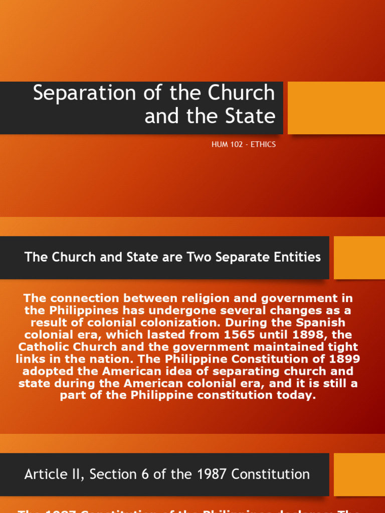 3._Separation_of_the_Church_and_the_State_-_Relevance_of_Laws | PDF ...