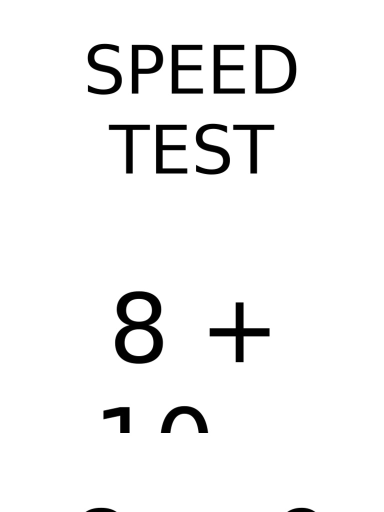 G1_NUMERACY_SPEED_TEST12 | PDF