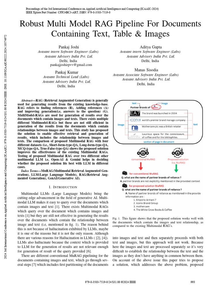 Robust Multi Model RAG Pipeline For Documents Containing Text Table Amp ...