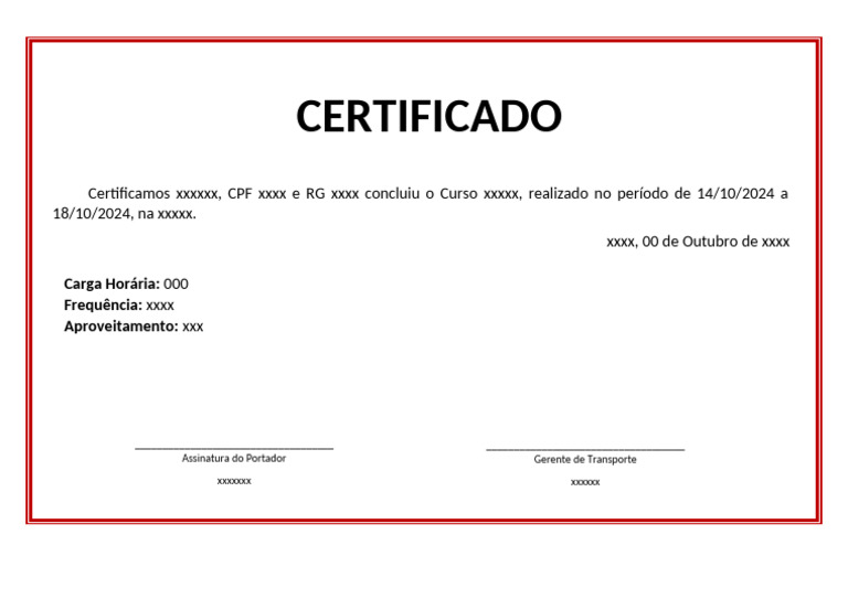 Modelo Certificado | PDF
