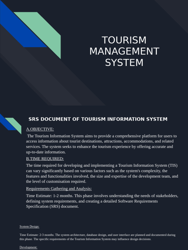 Tourism Management System | PDF | Software Testing | World Wide Web