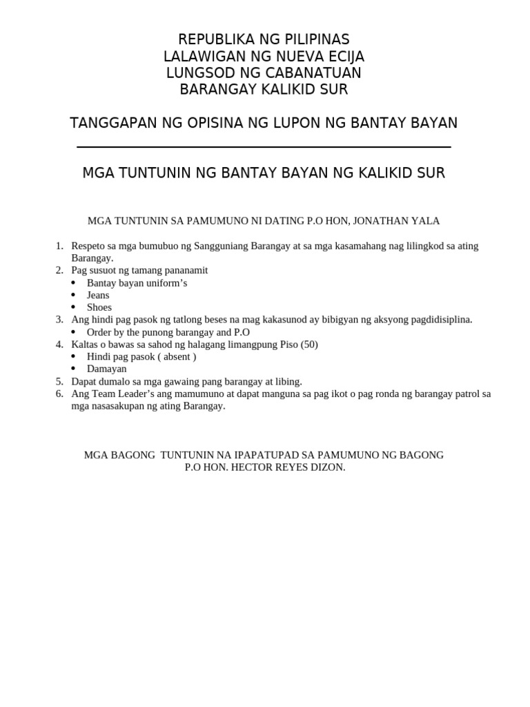 Bantay Bayan | PDF