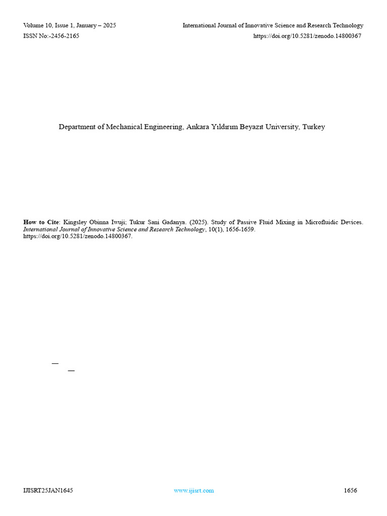 Passive Mixing in Microfluidic Devices | PDF | Microfluidics | Fluid ...