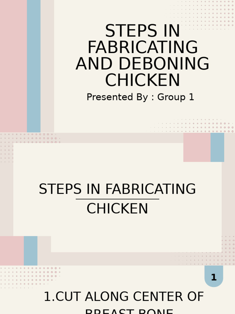 STEPS in Chicken Fabrication and Deboning | PDF | Knife
