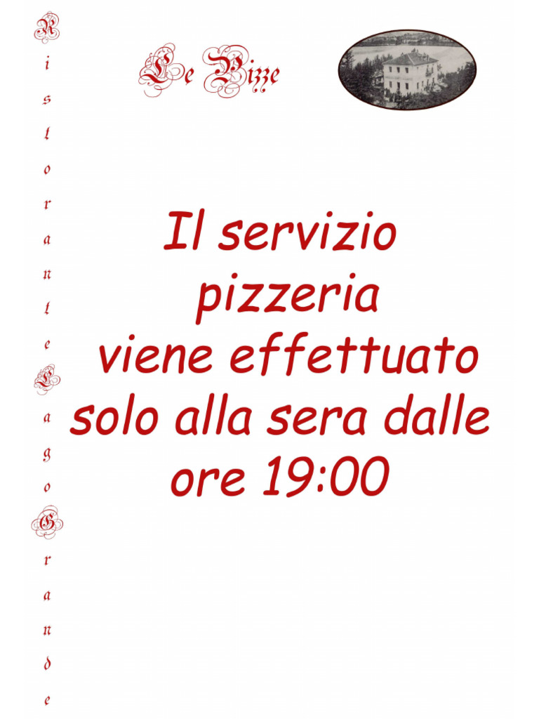Menu Pizzeria | PDF