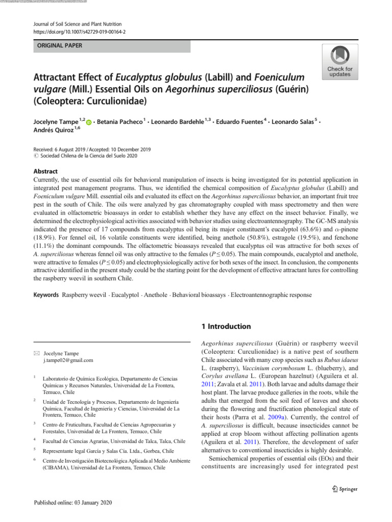 Olfatometria em Gorgulho | PDF