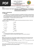 Math 9-Q3-Module-5 | PDF | Ratio | Rectangle