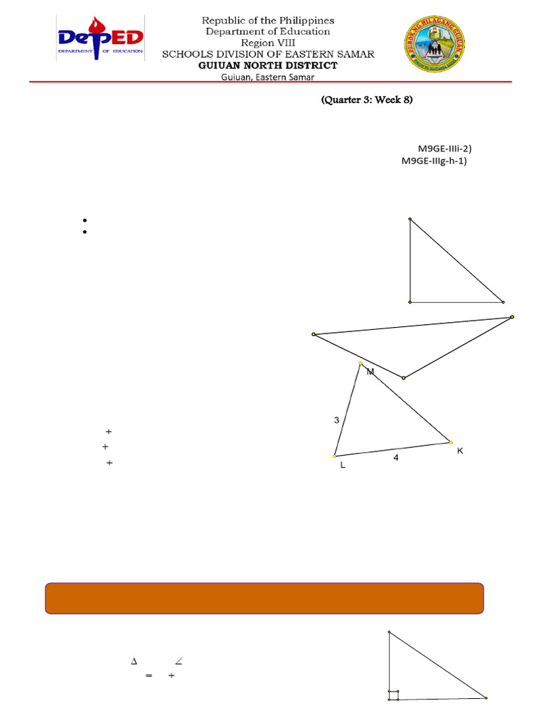 Math-9_LAS_q3_w8_v2 | PDF | Elementary Geometry | Euclidean Plane Geometry