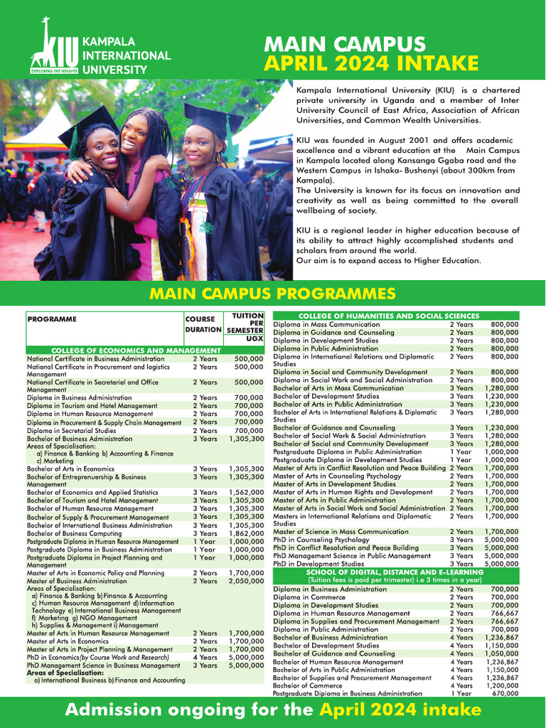 Local Main Campus April Intake 2024 | PDF