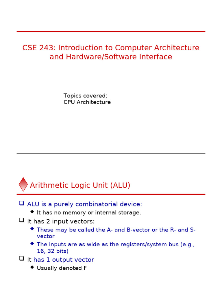 lecture-7 | PDF | Central Processing Unit | Input/Output