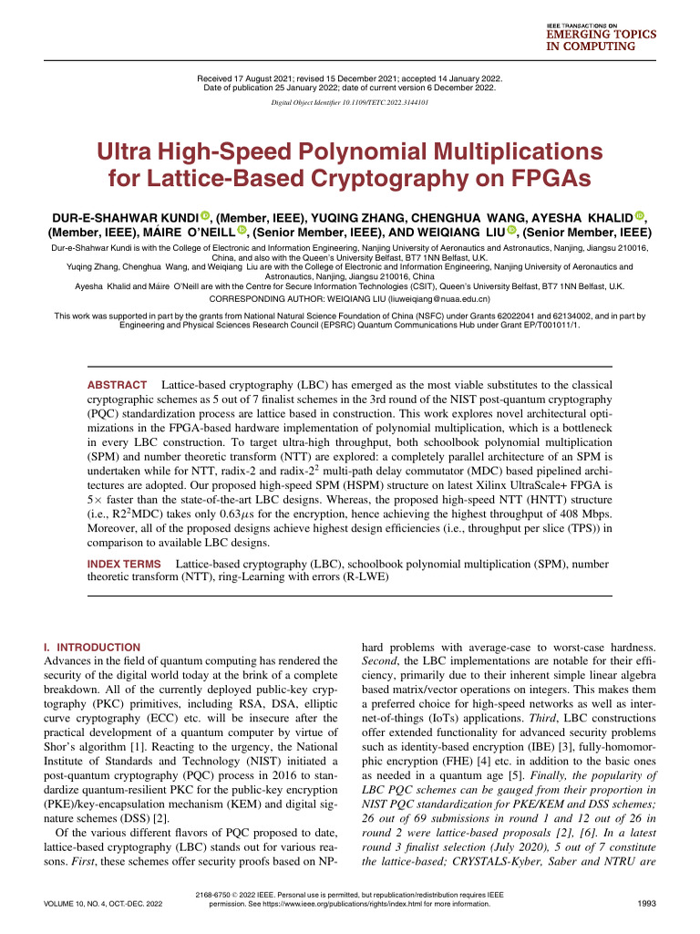 Ultra_High-Speed_Polynomial_Multiplications_for_Lattice-Based_Cryptography_on_FPGAs | PDF ...