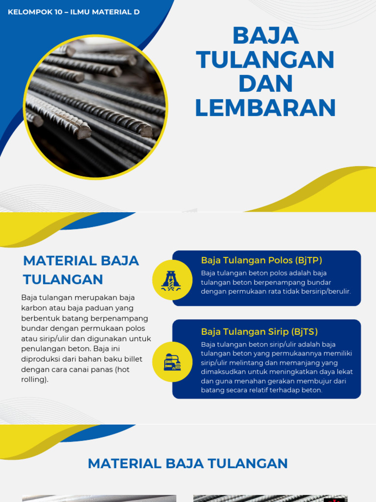 Jenis dan Spesifikasi Baja Tulangan | PDF