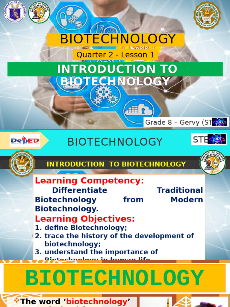 BIOTECH Q2 Lesson 1 Intro to Biotech | PDF | Biotechnology ...