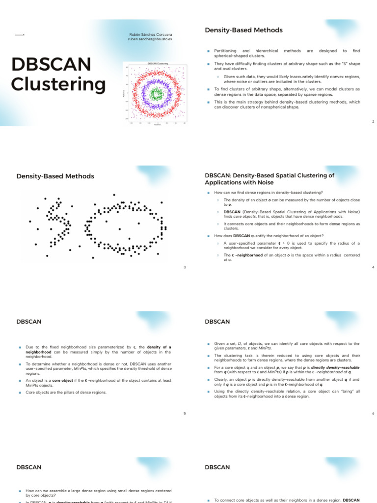 14_DBSCAN | PDF | Cluster Analysis | Algorithms 14_DBSCAN | PDF | Cluster Analysis | Algorithms