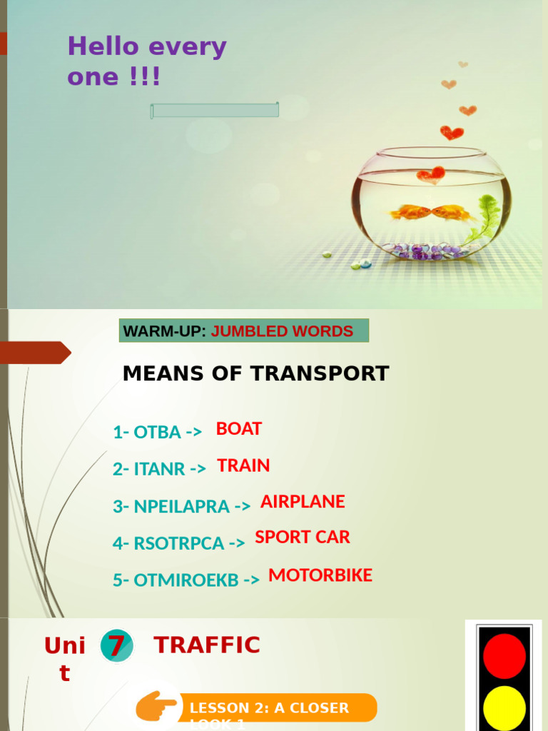 TA7 - Unit 7 Lesson 2 (C) | PDF | Road Safety | Linguistics