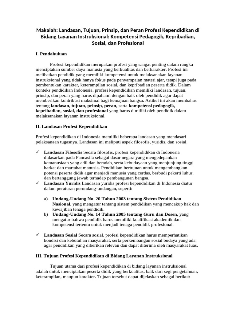 Profesi Kependidikan | PDF