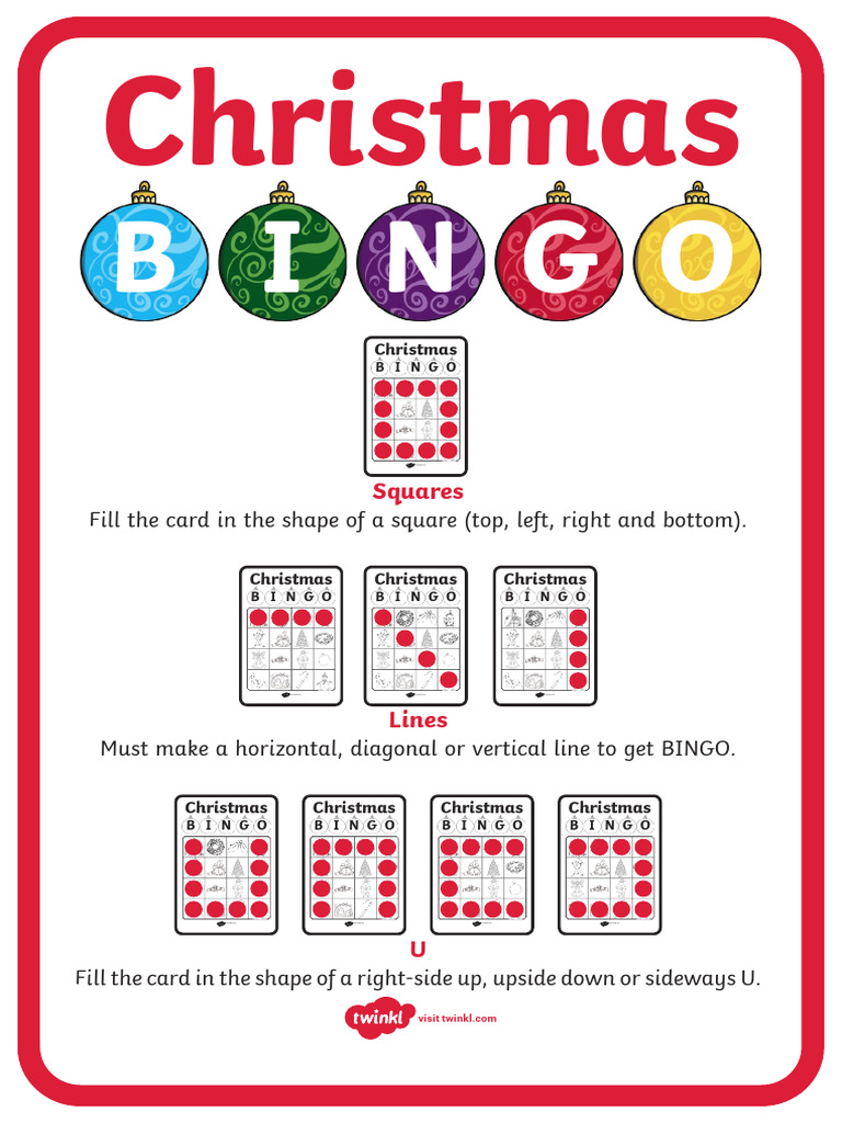 Christmas Bingo Game Instructions | PDF